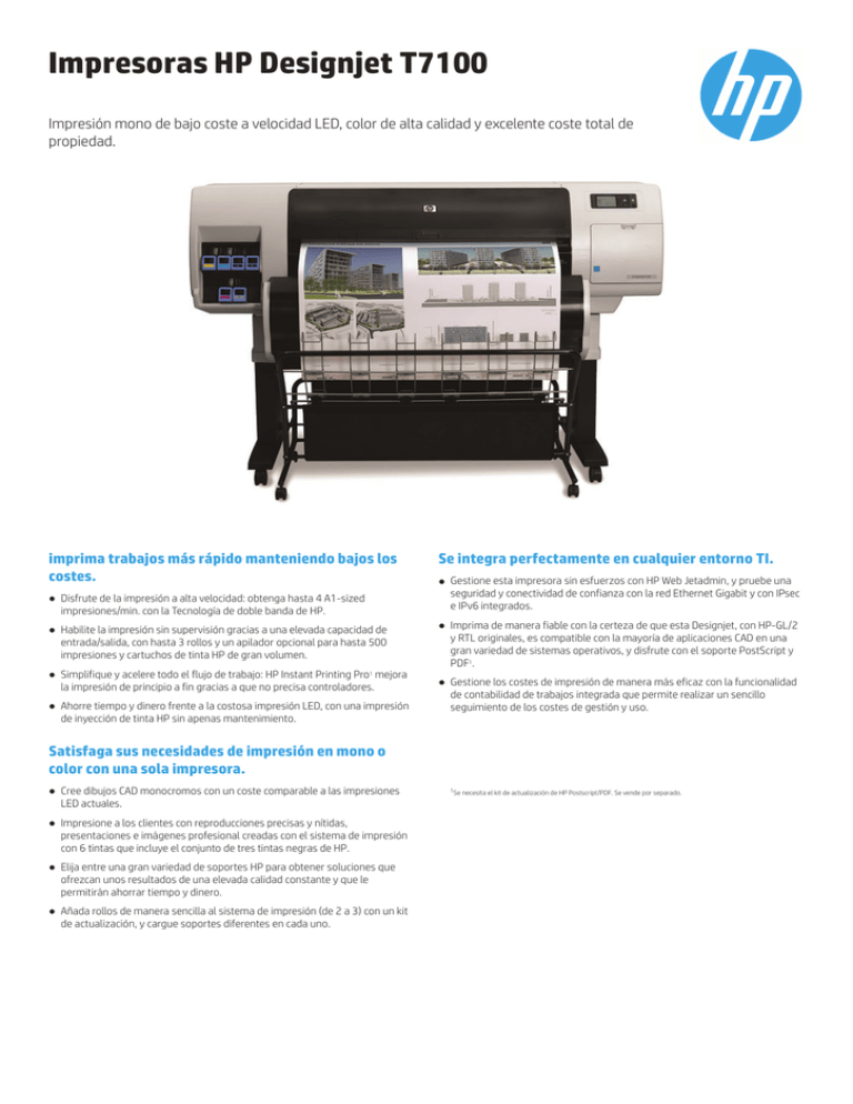 Impresoras HP Designjet T7100