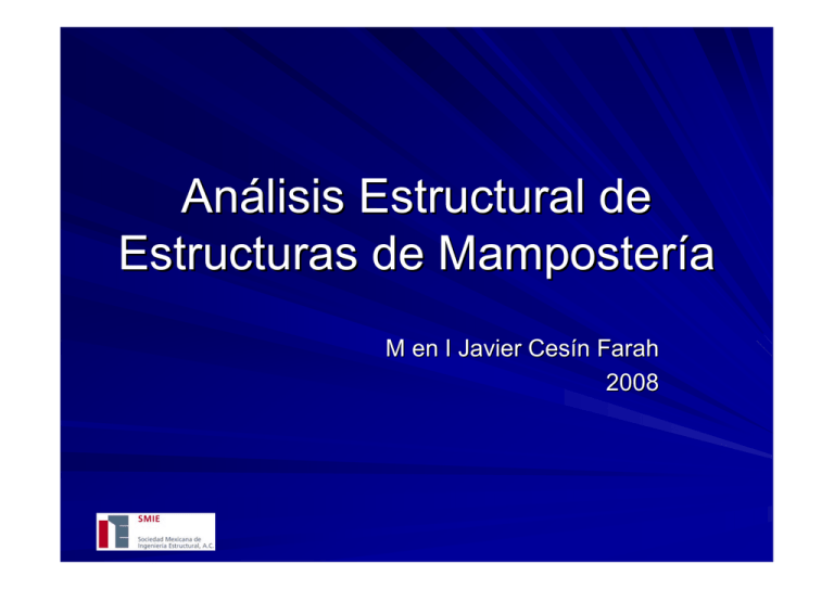 Análisis Estructural de Estructuras de Mampostería