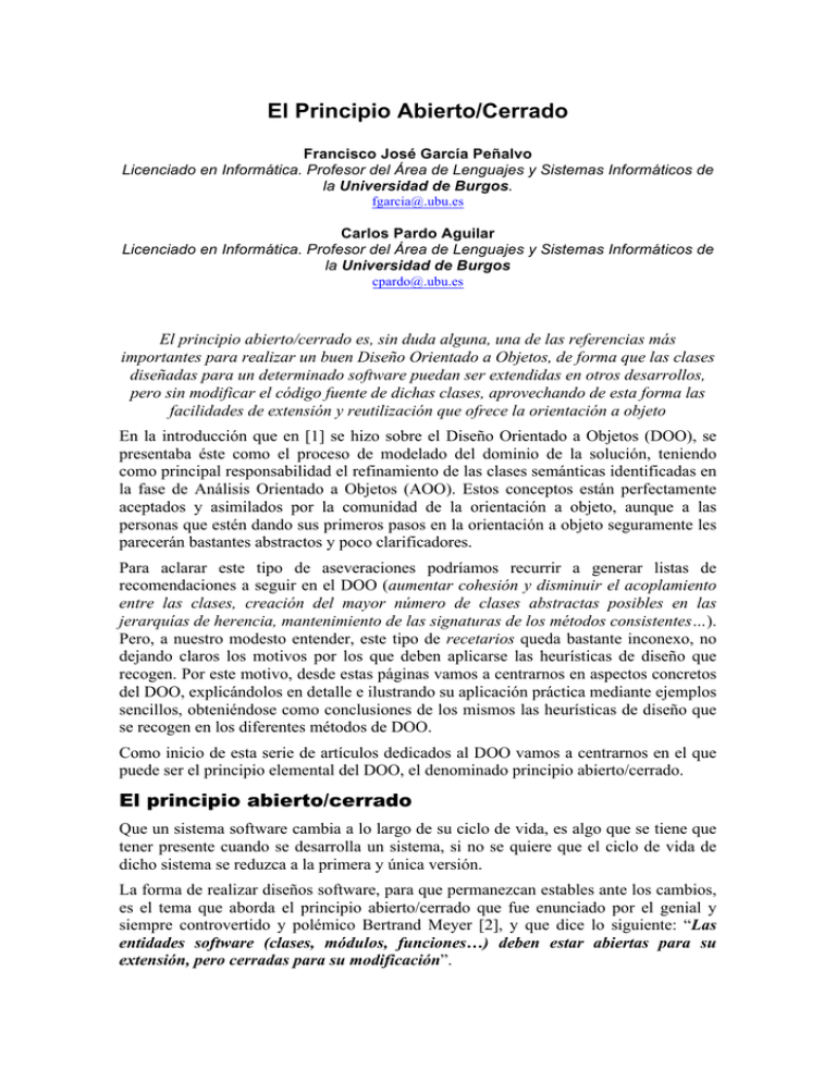 El Principio Abierto/Cerrado