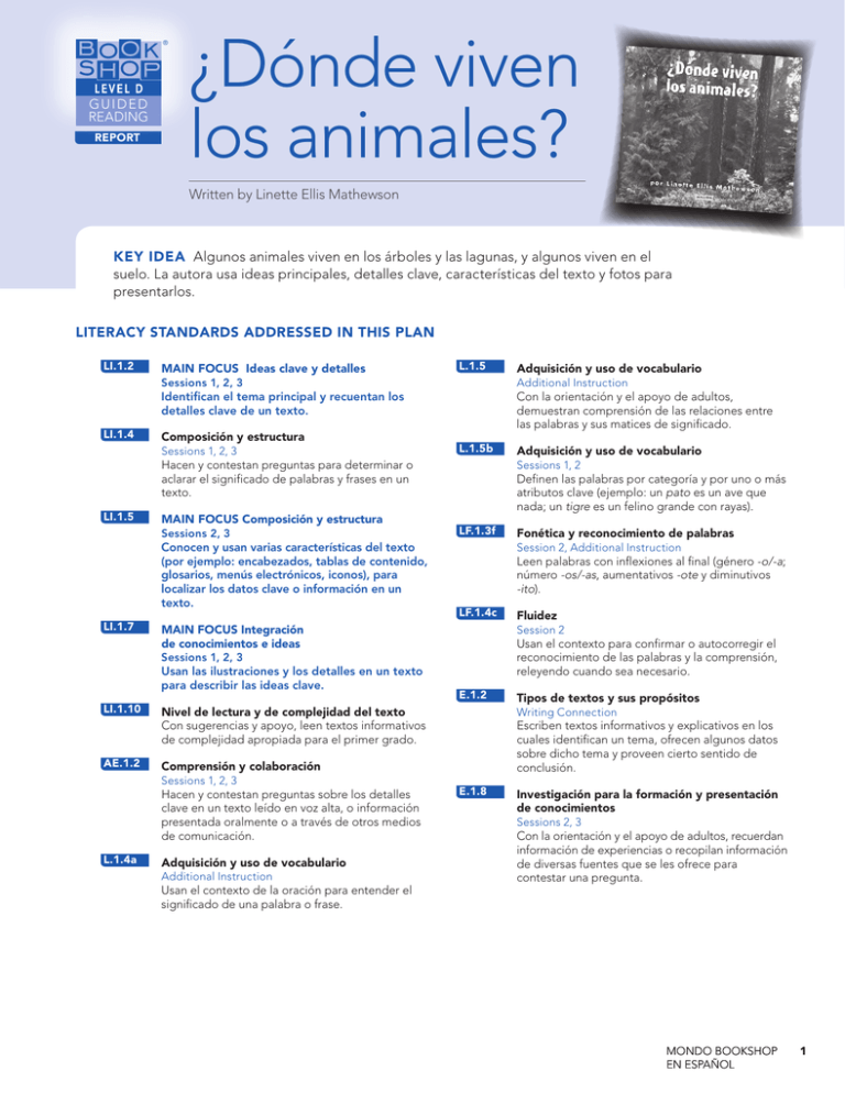 ¿Dónde viven los animales?