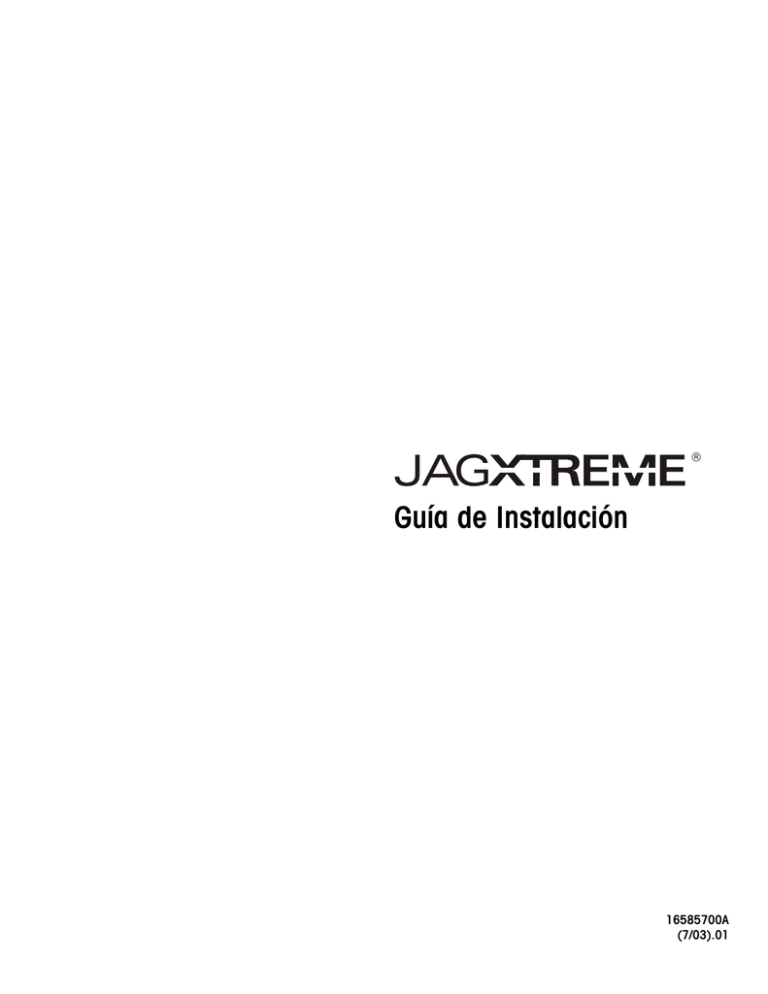 Guía de Instalación de la Terminal JAGXTREME DE METTLER