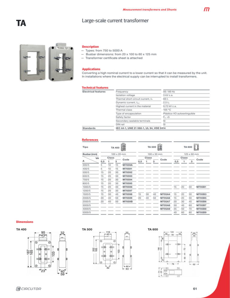 Large-scale current transformer