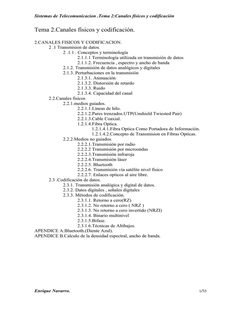 Canales fisicos y codificacion