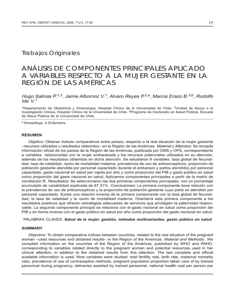 análisis de componentes principales aplicado a
