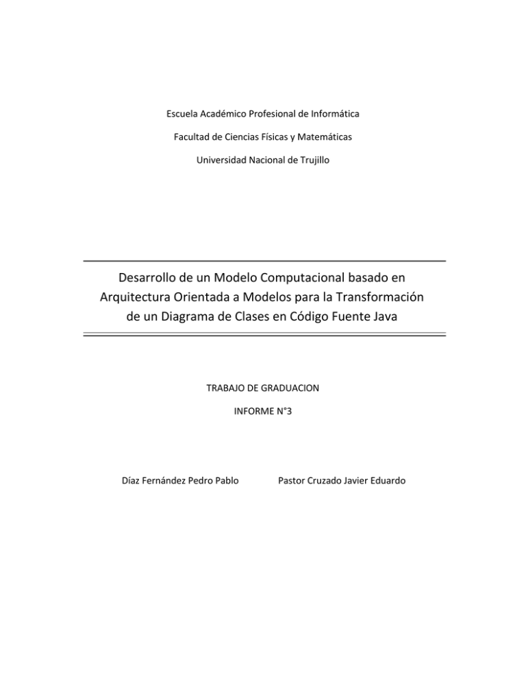 Desarrollo de un Modelo Computacional basado en Arquitectura