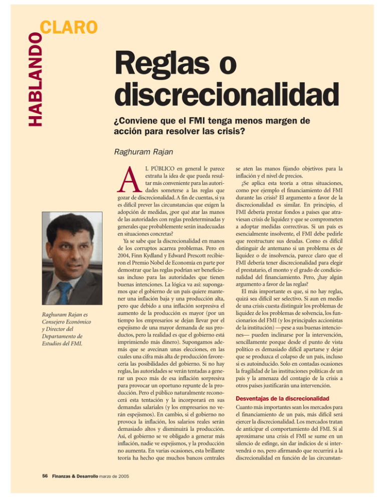 Reglas o discrecionalidad