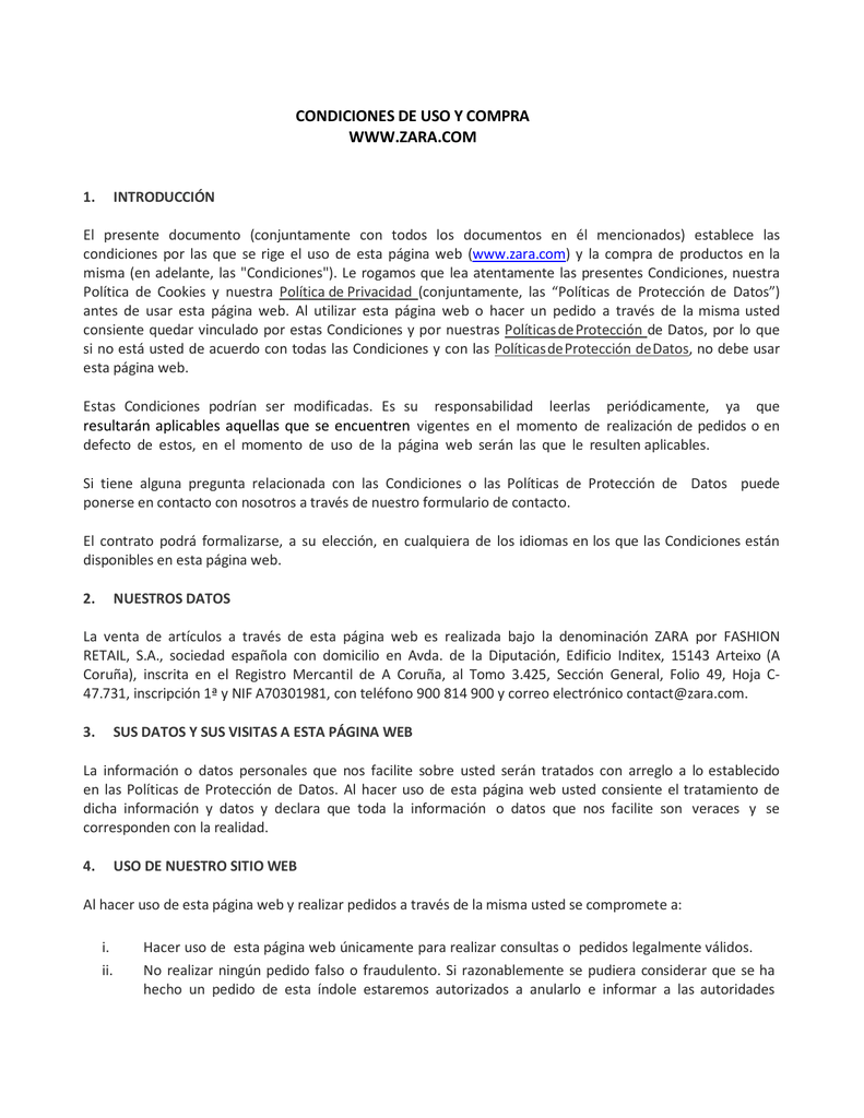 Condiciones de Compra