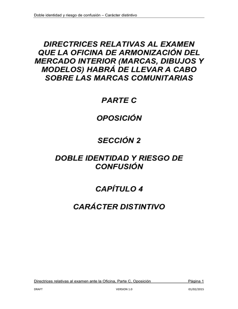 2.1 Apreciación del carácter distintivo - euipo