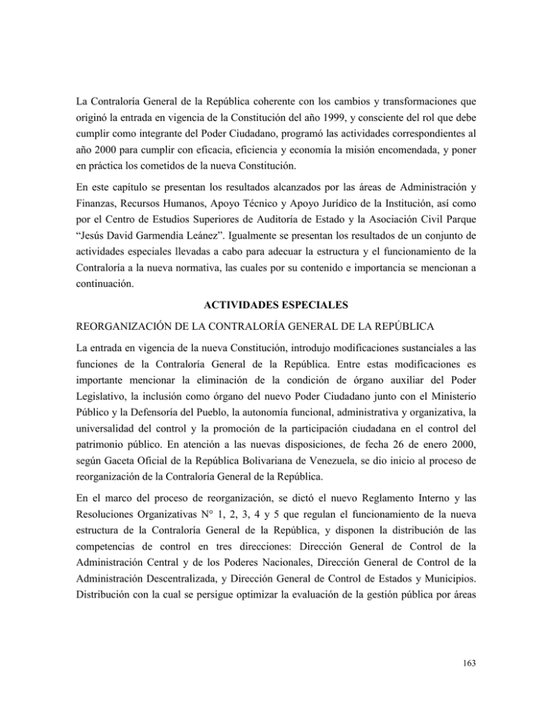 gestion interna - Contraloría General de la República