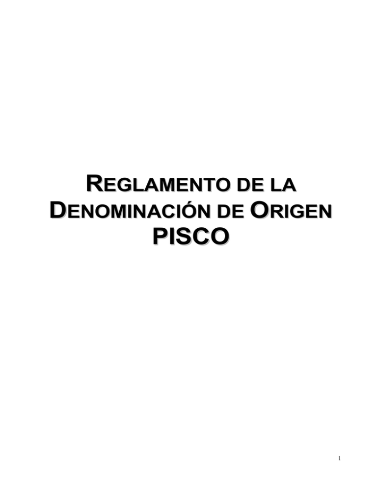 reglamento de la denominación de origen