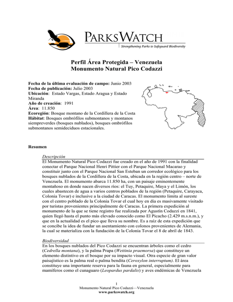 Monumento Natural Pico Codazzi