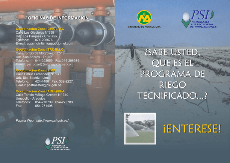 Programa de Riego Tecnificado