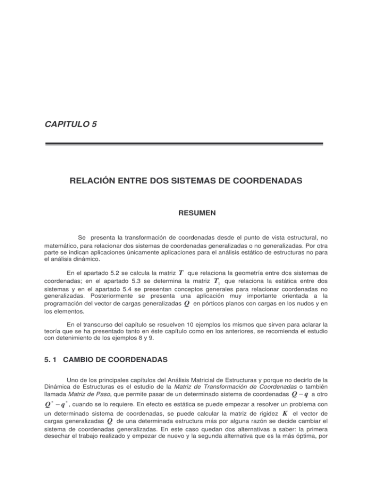 relacion entre dos sistemas de coordenadas relacion entre dos sistemas de coordenadas
