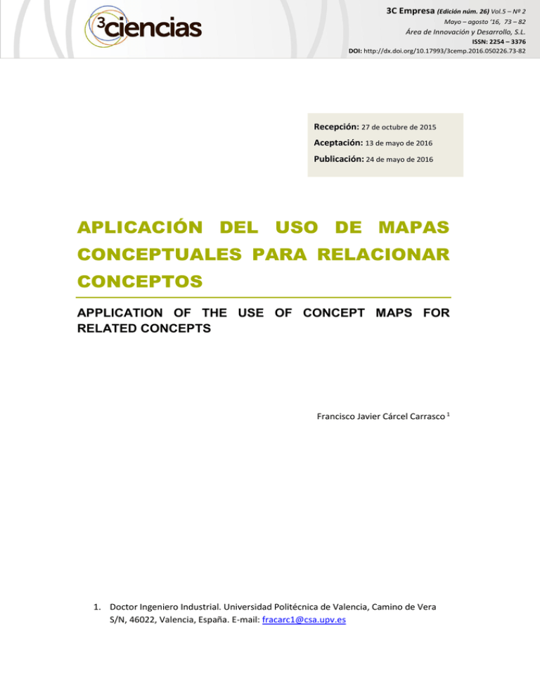 aplicación del uso de mapas conceptuales para relacionar conceptos
