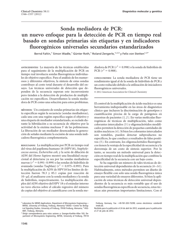 Sonda mediadora de PCR: un nuevo enfoque