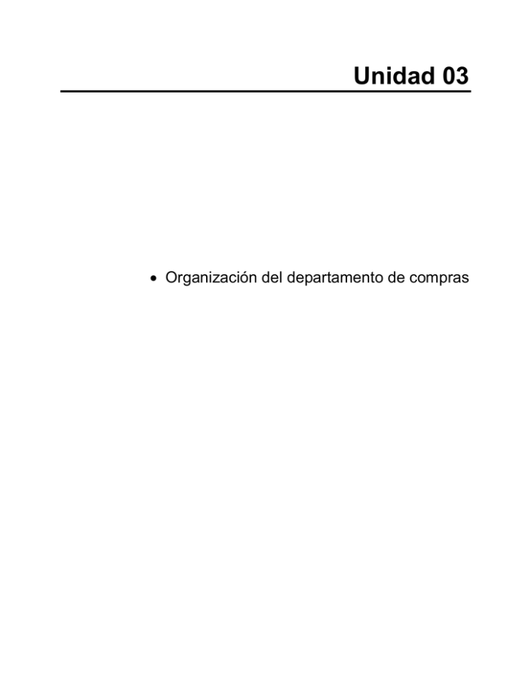 Organización del departamento de compras