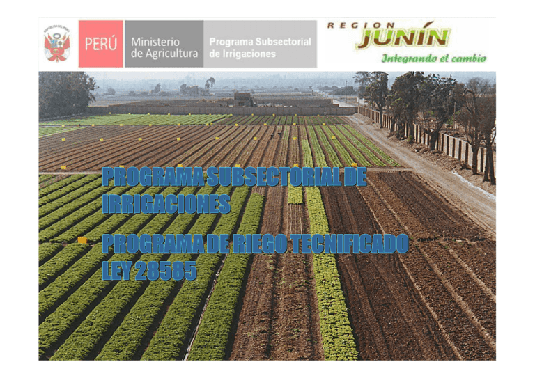 PSI- Programa de riego Tecnificado