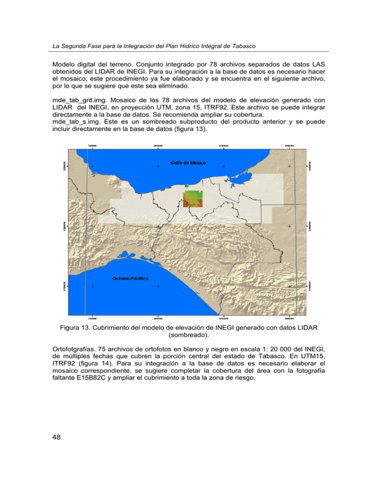 Modelo digital del terreno. Conjunto integrado por 78