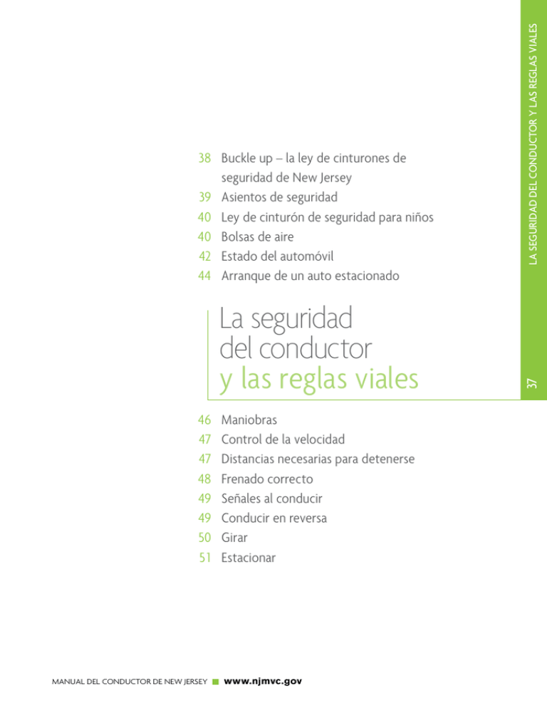 La seguridad del conductor y las reglas viales