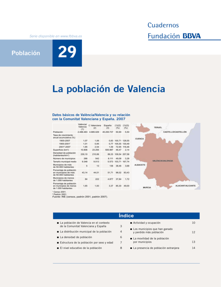 La población de Valencia