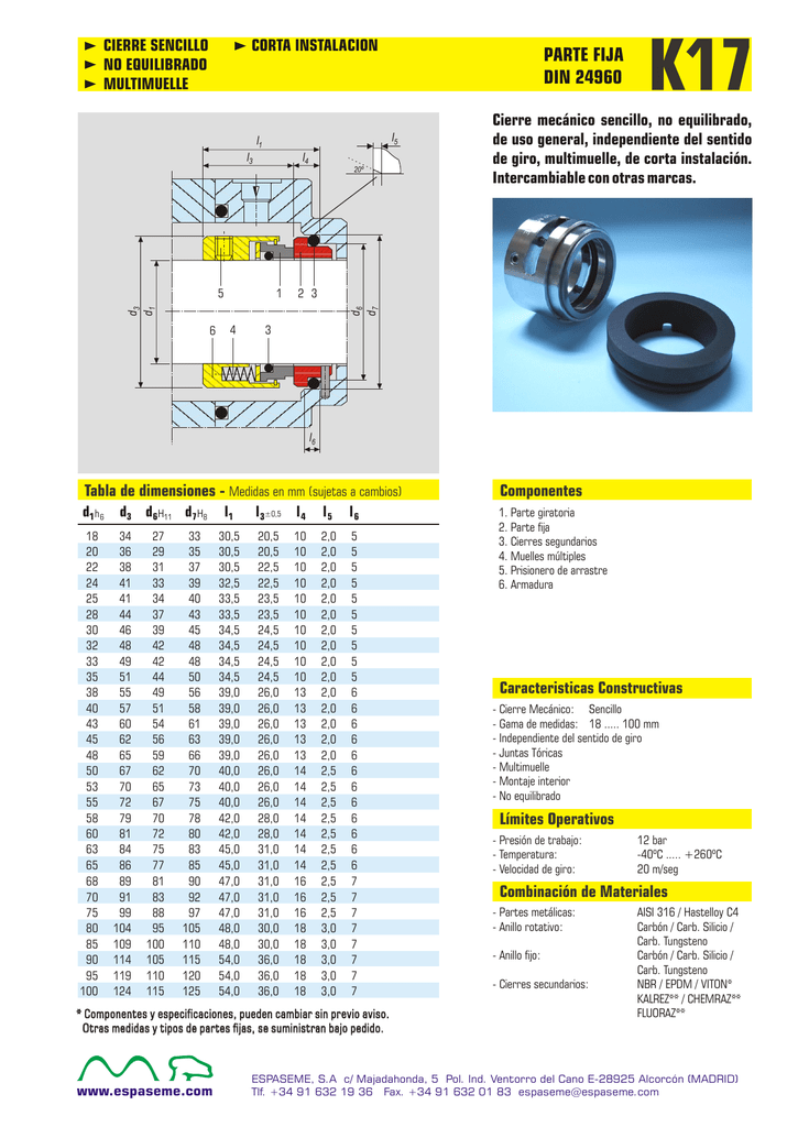 PARTE FIJA DIN 24960