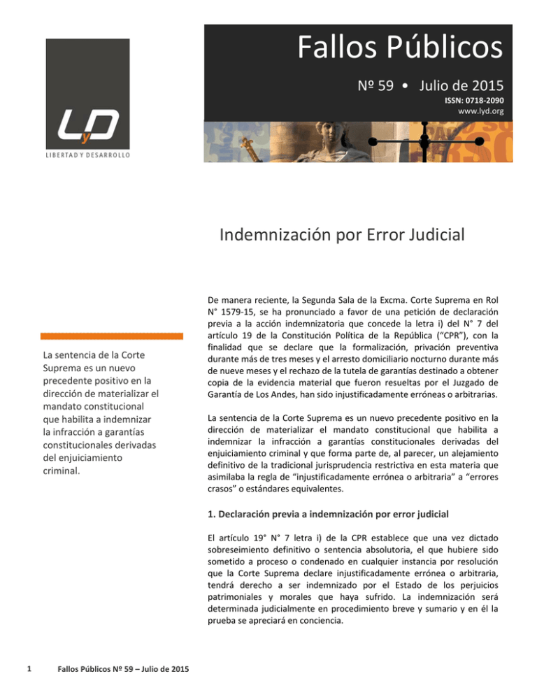 Indemnización por Error Judicial