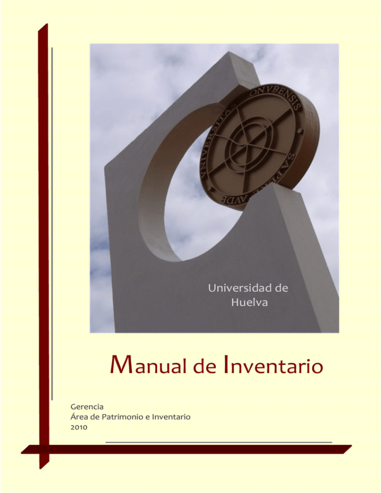 Manual de Inventario - Universidad de Huelva