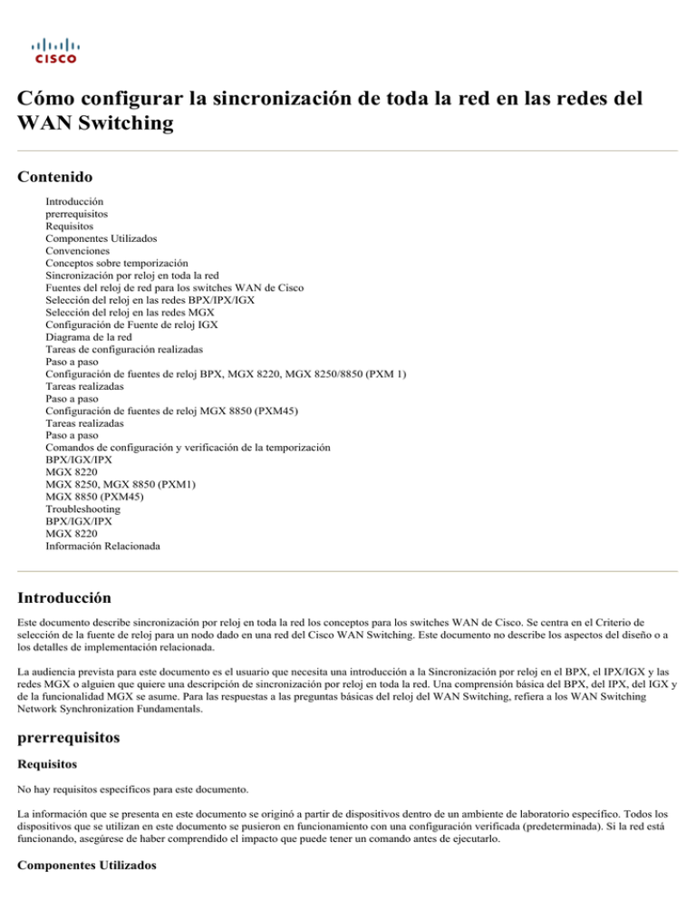 Cómo configurar la sincronización de toda la red en las