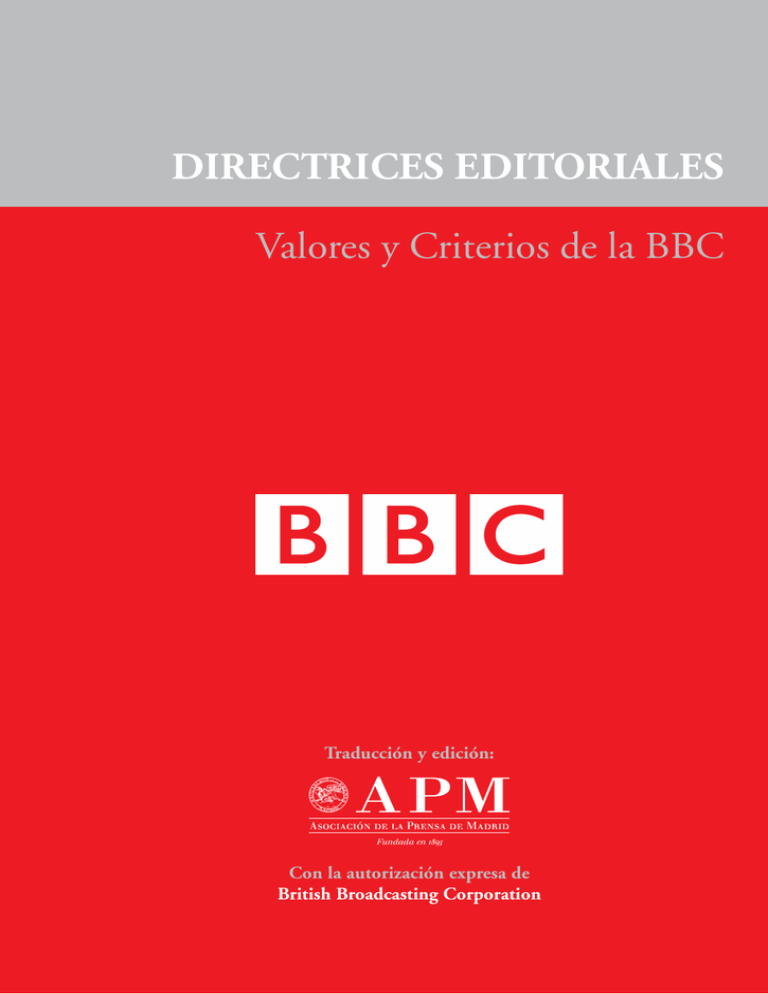 guía editorial de la BBC