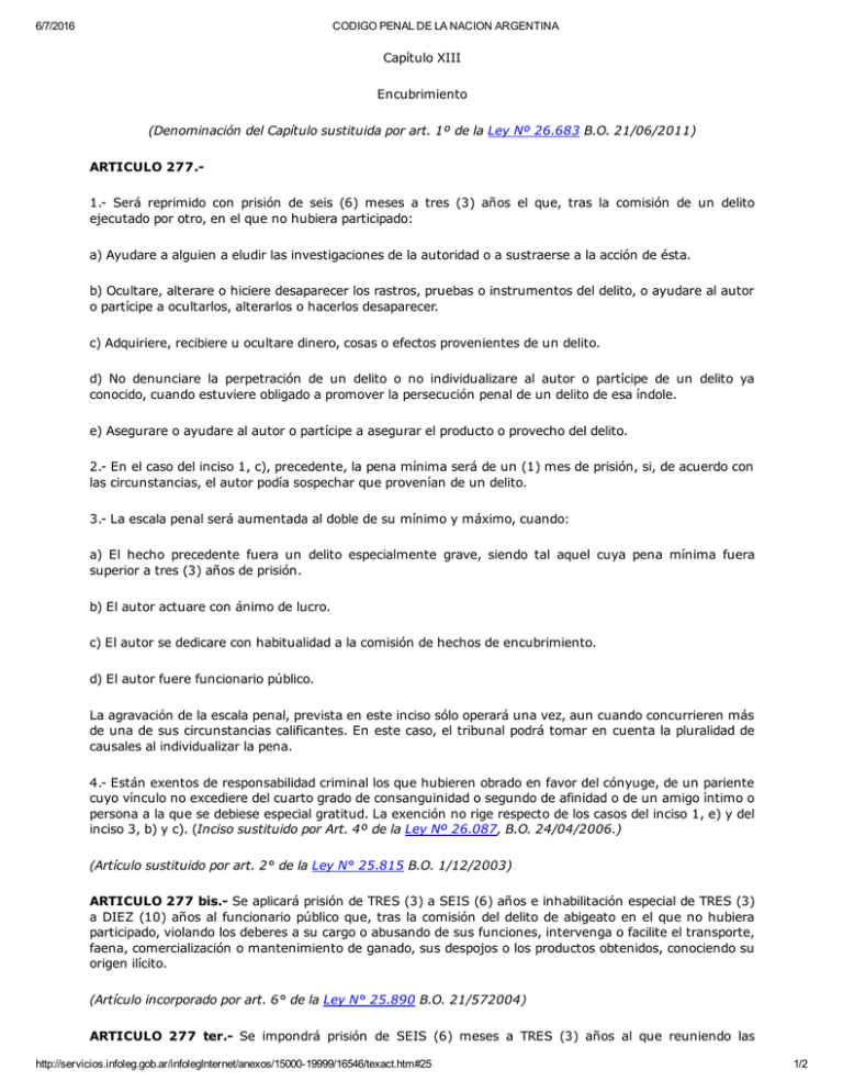 Delito de Encubrimiento