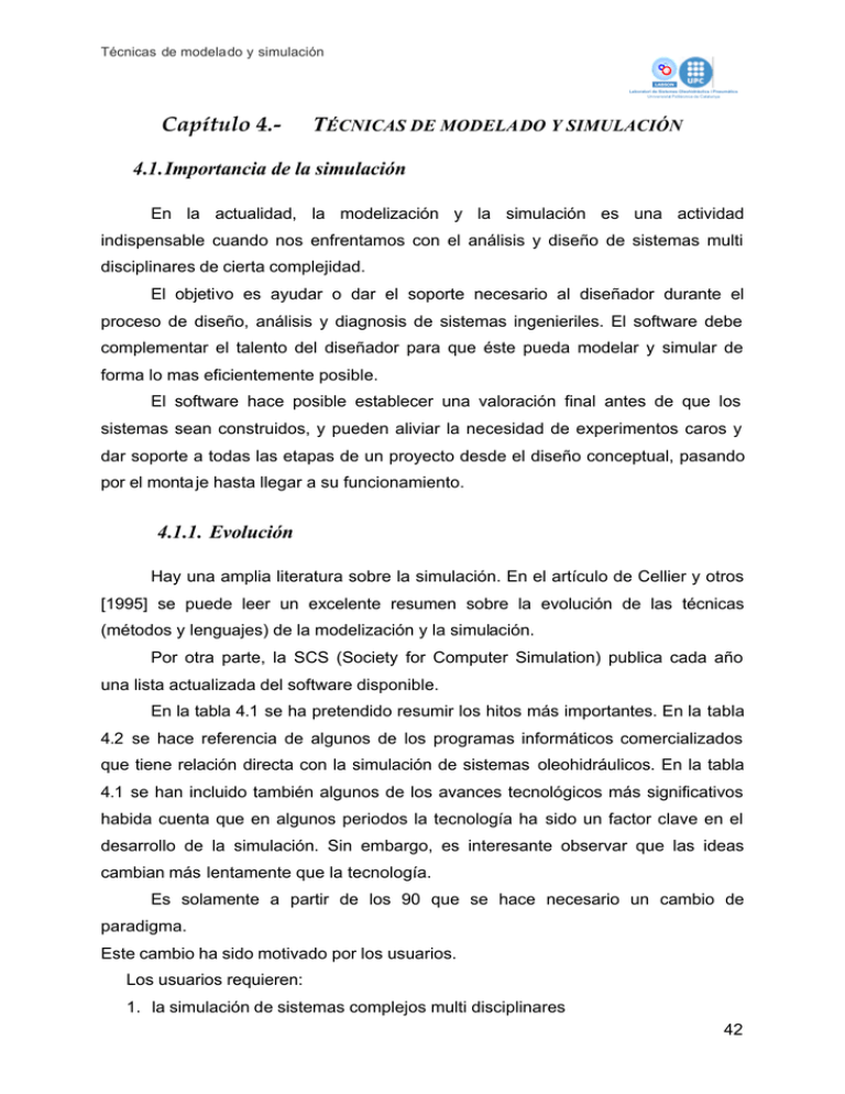 Técnicas de modelado y simulación