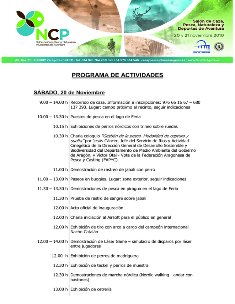 Programa de actividades