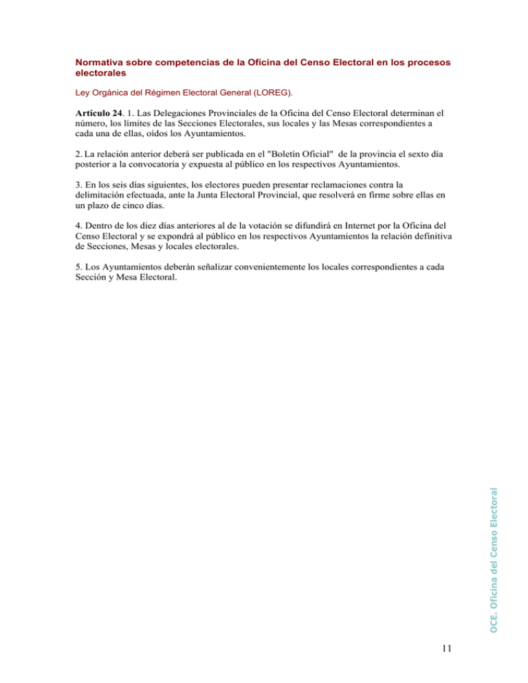 (LOREG), Artículo 24