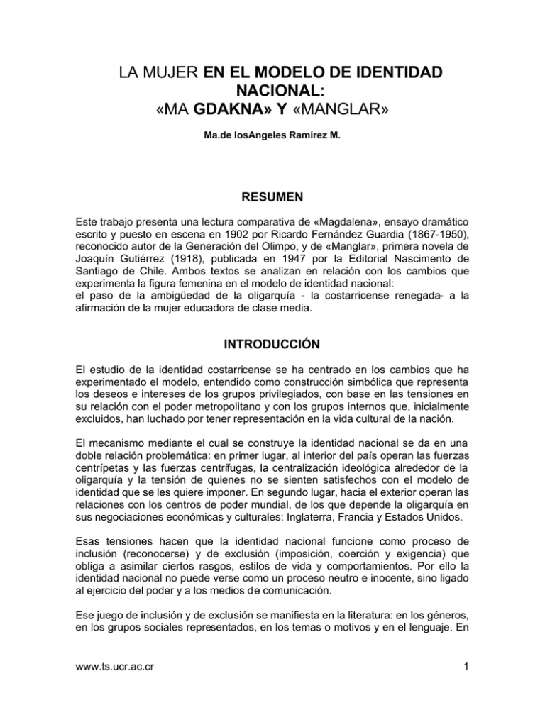 La mujer en el modelo de identidad nacional