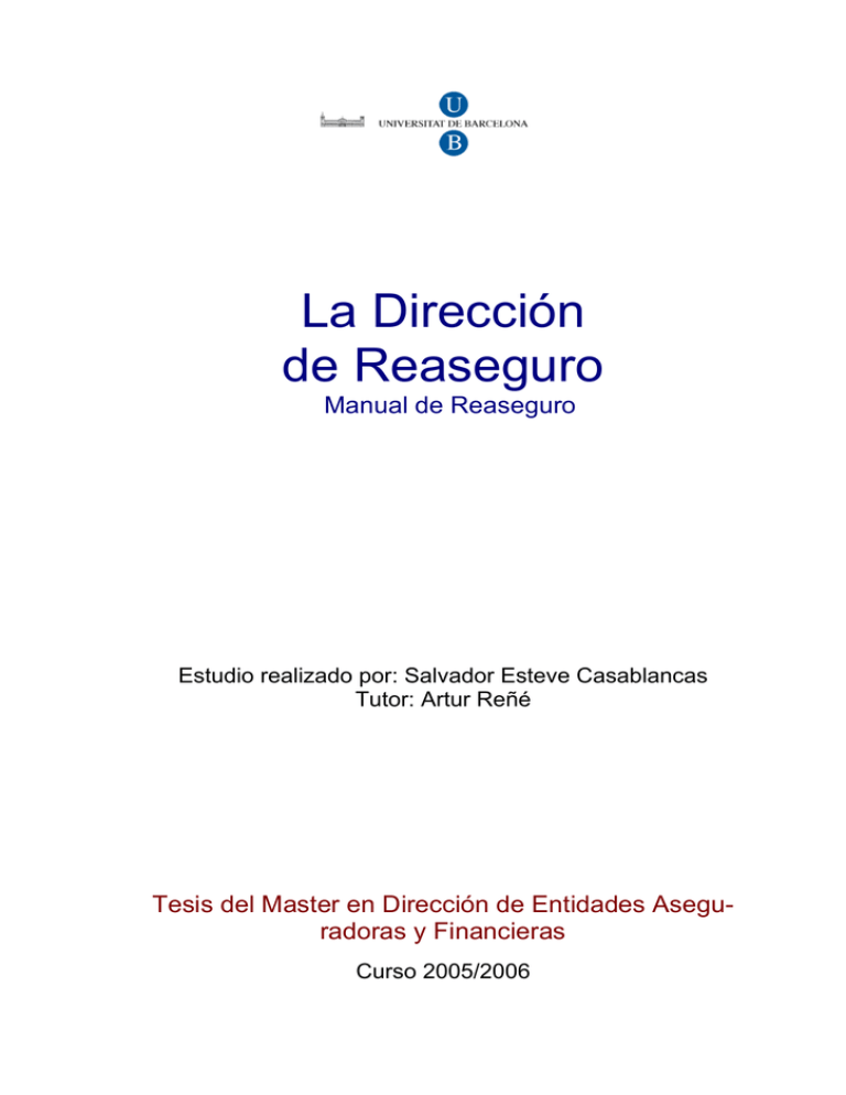 La Dirección de Reaseguro