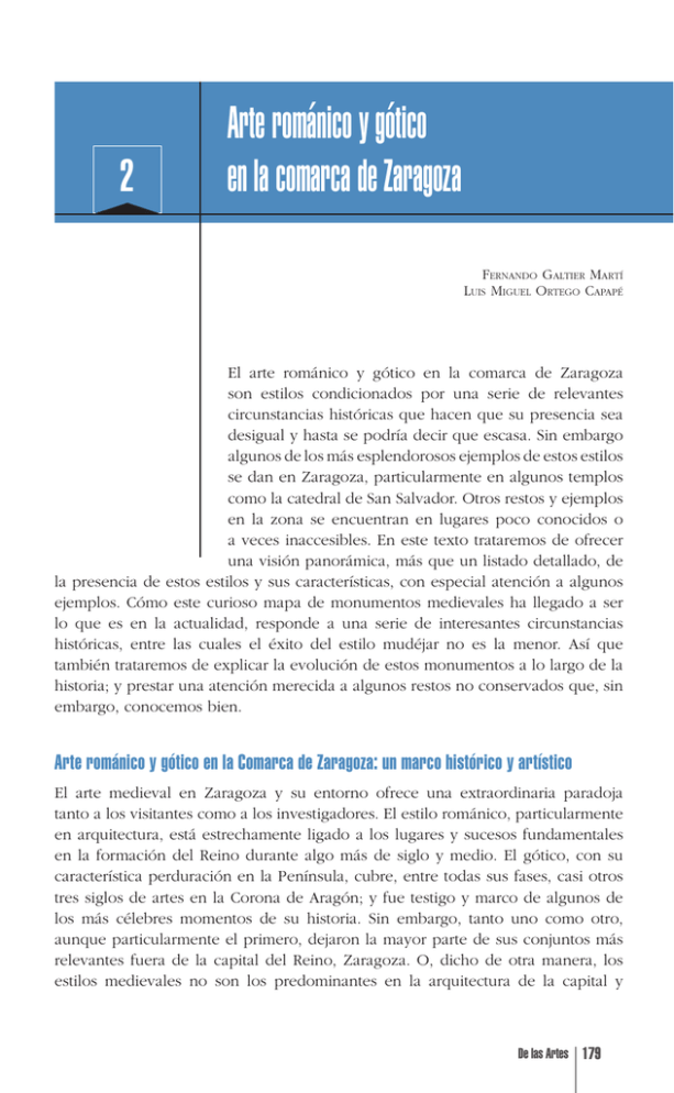 2 Arte románico y gótico en la comarca de Zaragoza