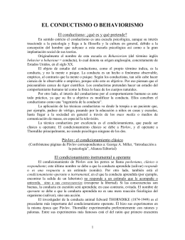 EL MODELO PEDAGÓGICO CONDUCTISTA