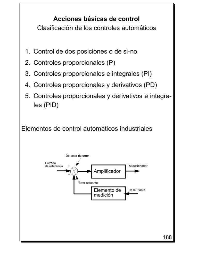 Acciones básicas de control