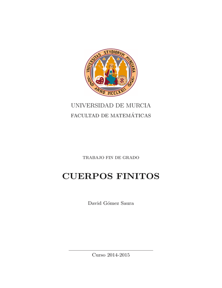 cuerpos finitos - Universidad de Murcia