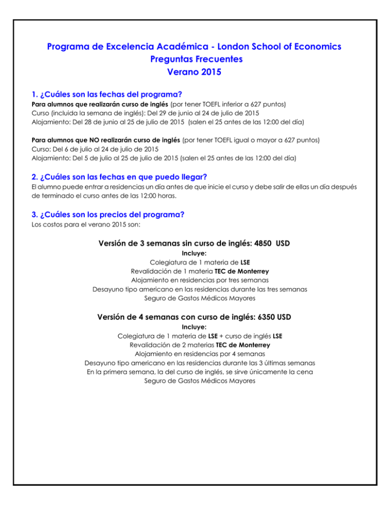 Programa de Excelencia Académica