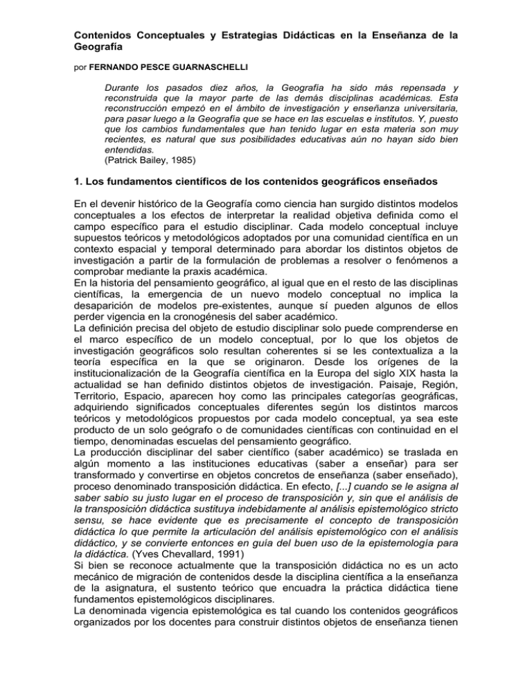 Contenidos Conceptuales y Estrategias Didácticas en la Enseñanza