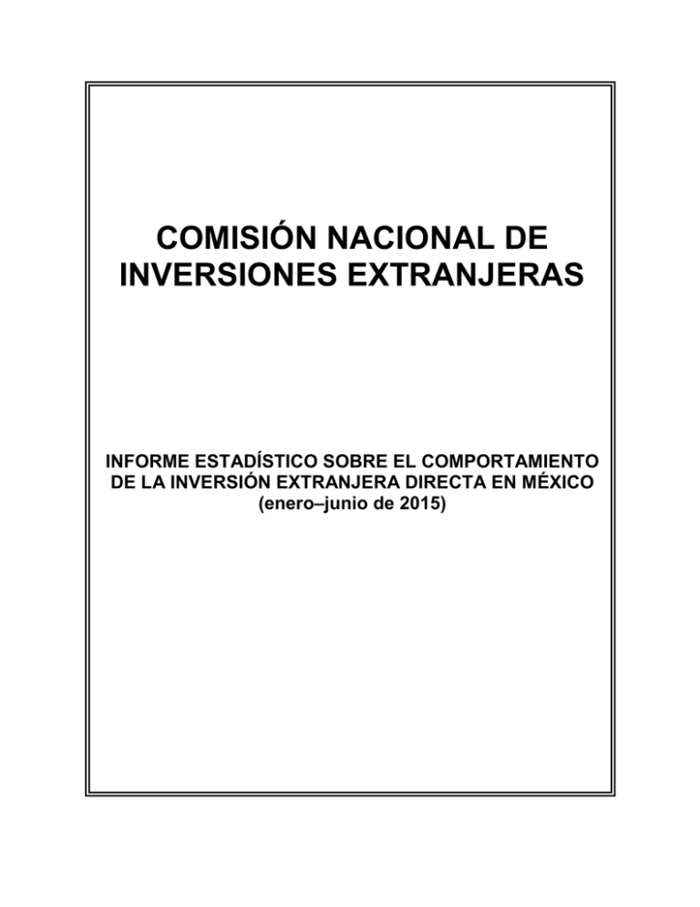 COMISION NACIONAL DE INVERSIONES EXTRANJERAS
