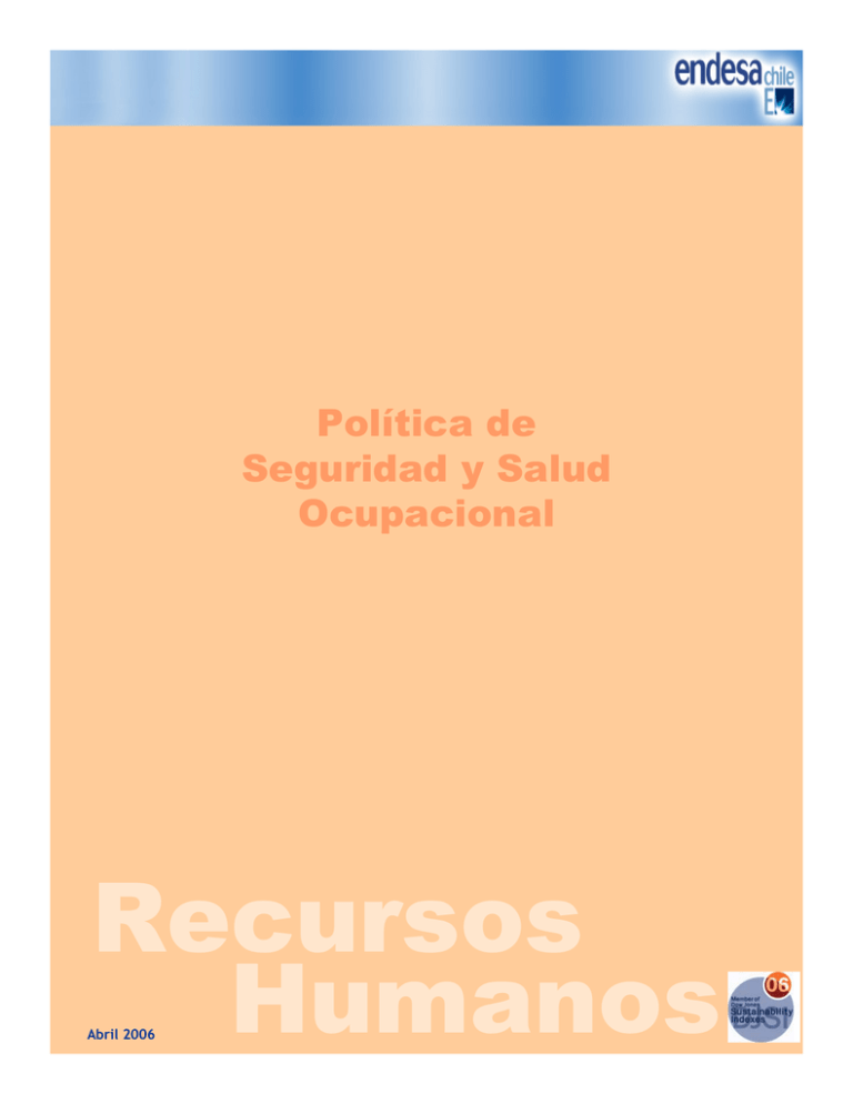 Política de Seguridad y Salud Ocupacional