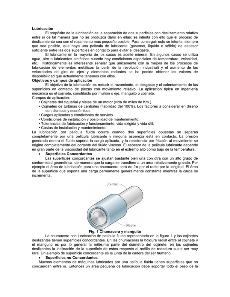 Lubricación. Generalidades