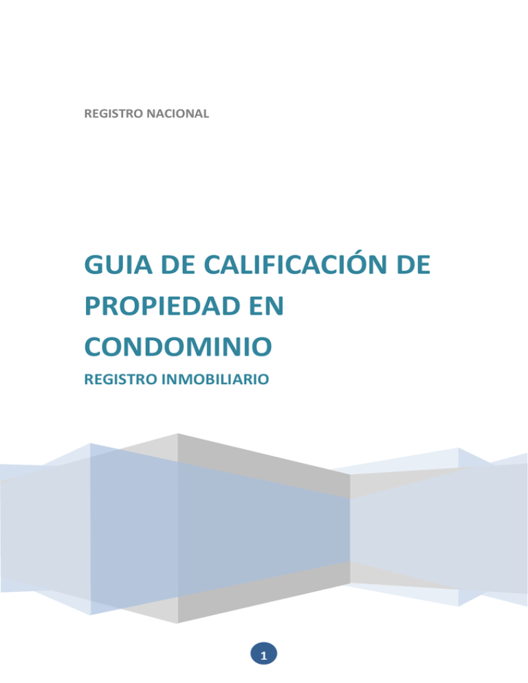 guia de calificación de propiedad en condominio