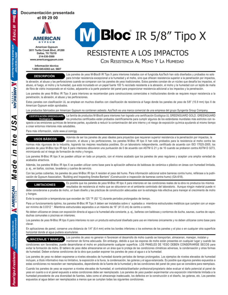 M-Bloc IR 5-8 Type X SPANISH submittaL.indd