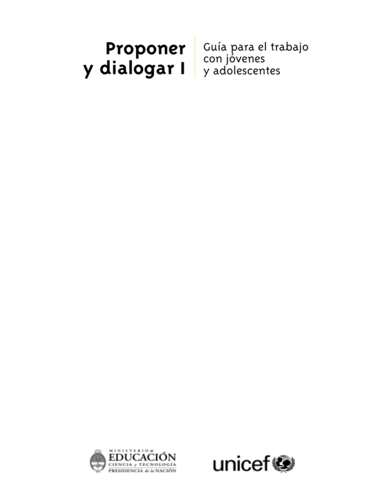 Proponer y dialogar I