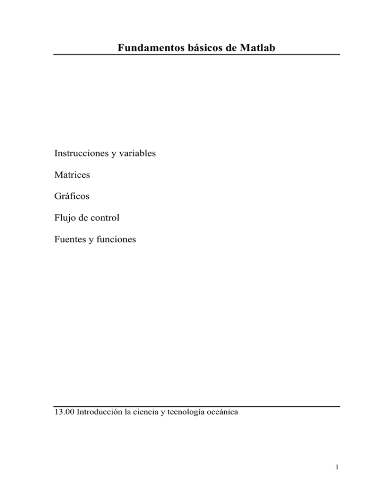 Fundamentos básicos de Matlab - UNIVERSIA