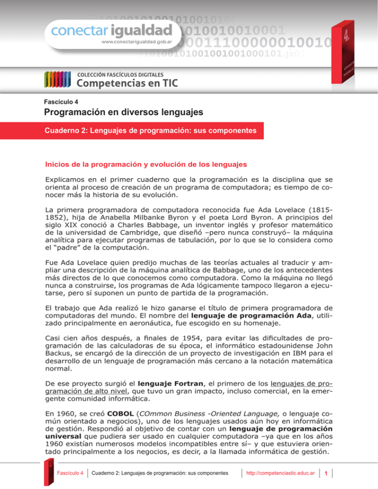 Programación en diversos lenguajes