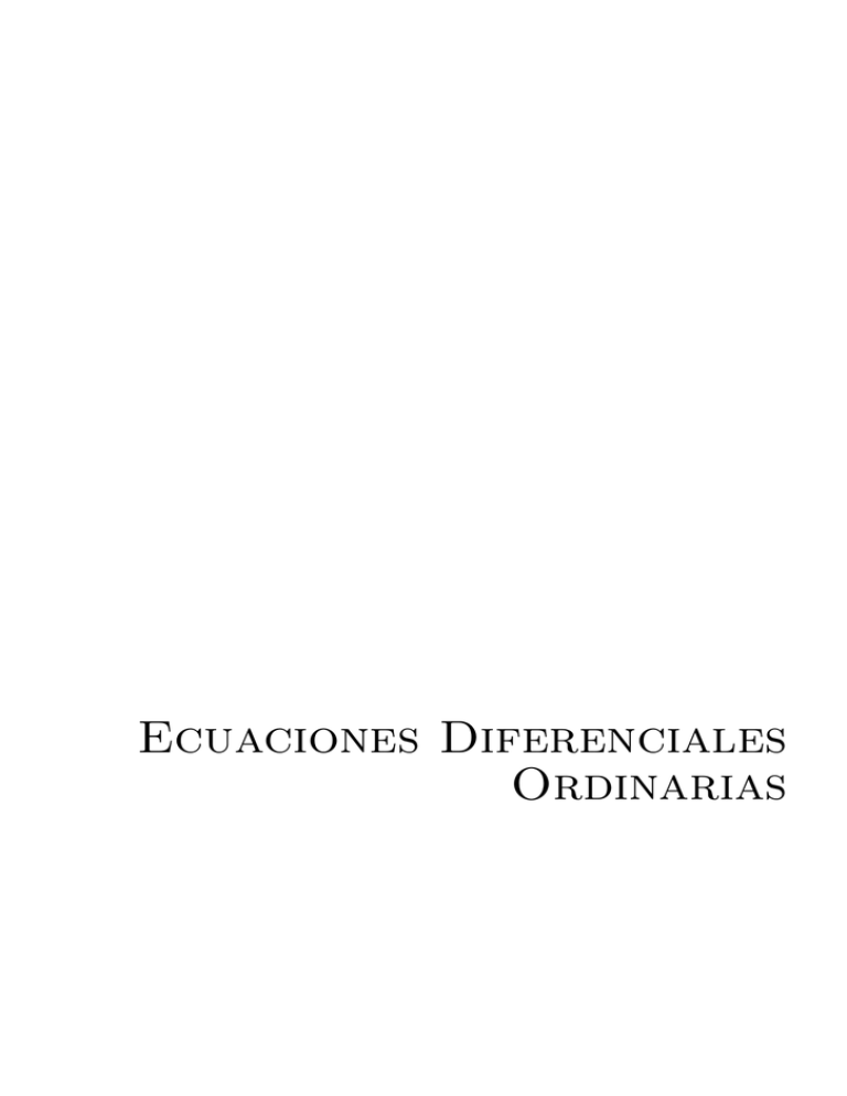 Ecuaciones Diferenciales Ordinarias